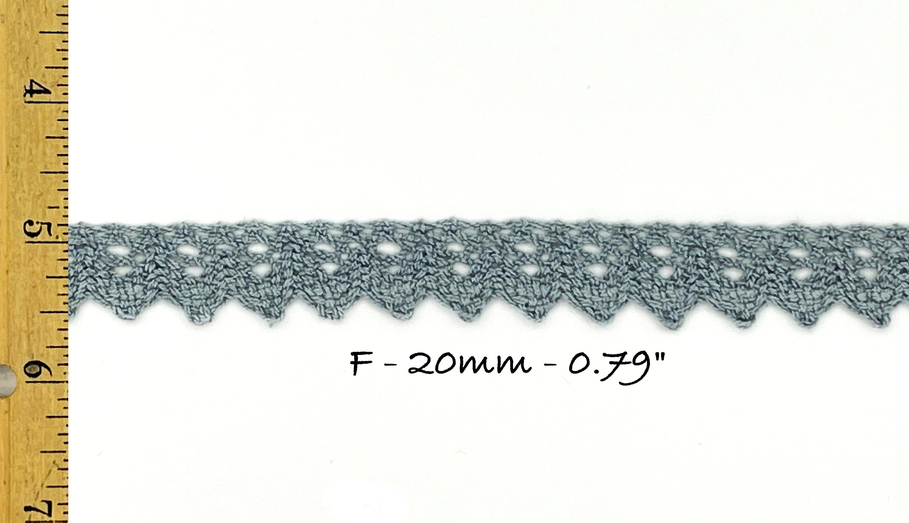 Gray Crochet Lace Ribbon Gray Lace Trim Cotton by the Yard - Etsy