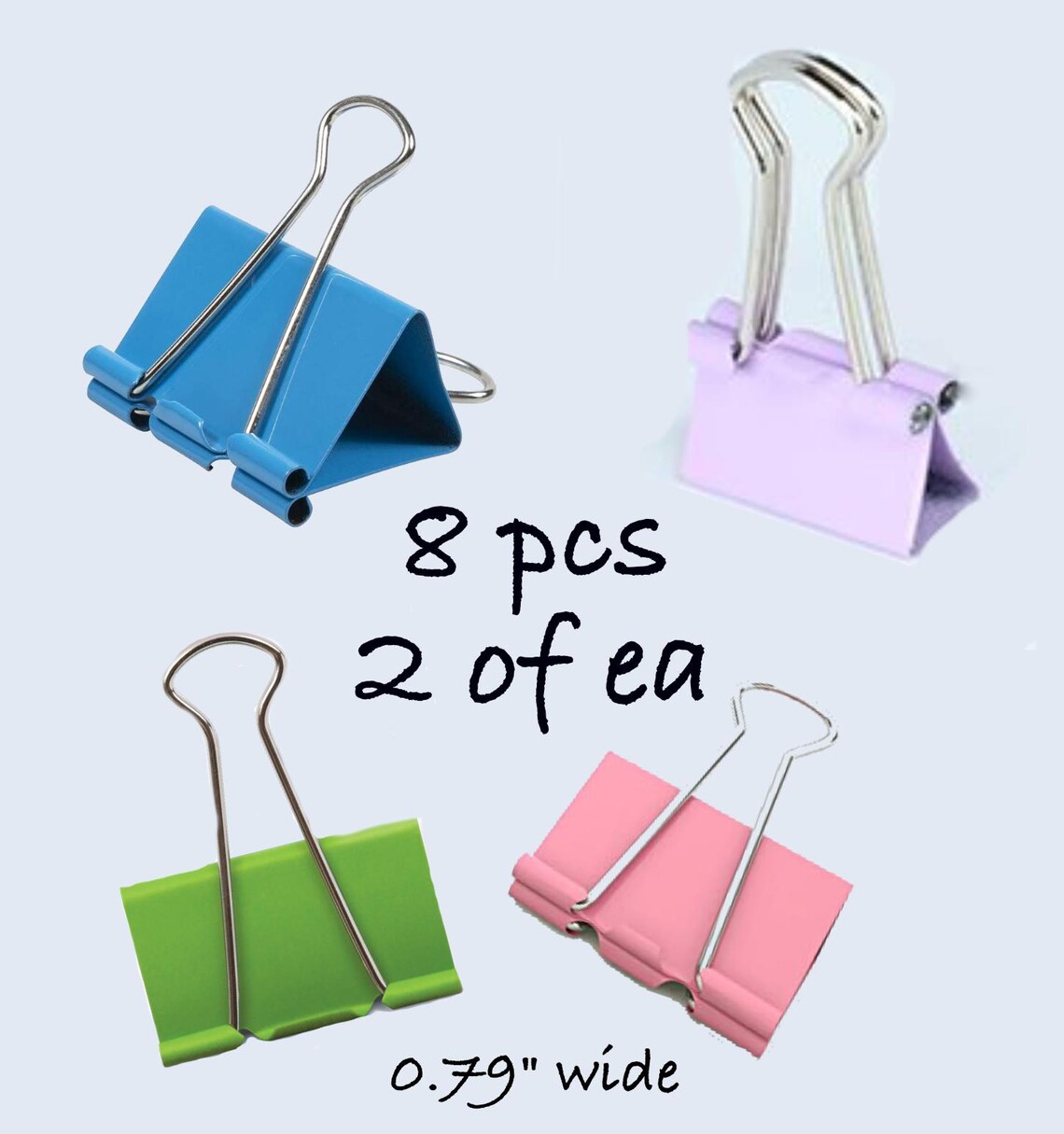 Binder Clips-planner Clips-rose Gold-green-blue-lavender-pink ...
