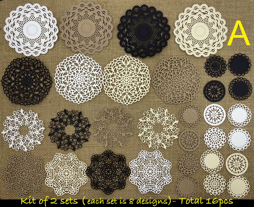 Handmade Die Cut Pieces, Doilies, Tags for Junk Journal, Scrapbooking ...