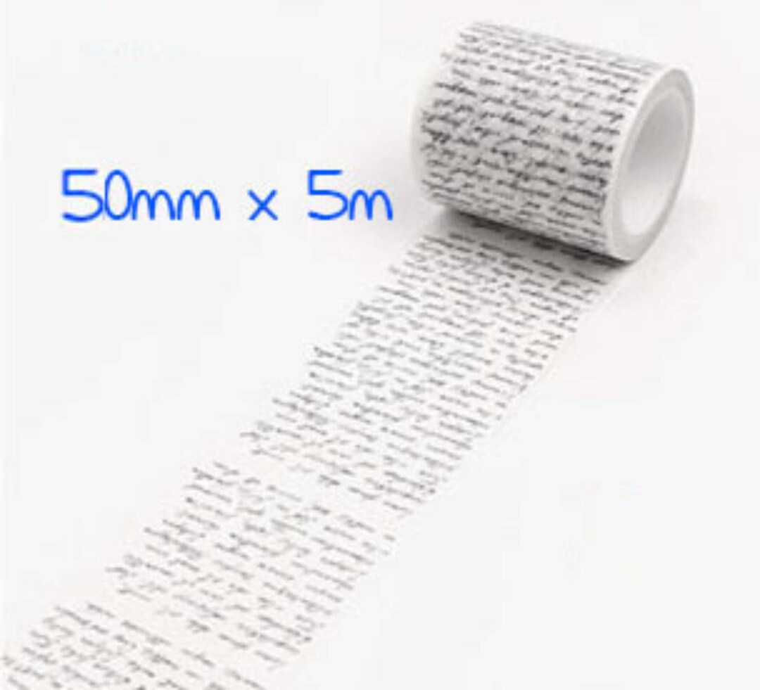 Washi Tape, Handwritten Washi Tape, Manuscript Washi Tape, Junk Journal ...