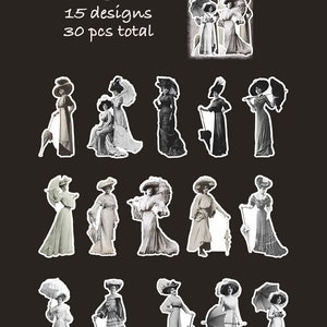Old Photo Sticker, Vintage People, Retro People Sticker, Shabby Chic ...