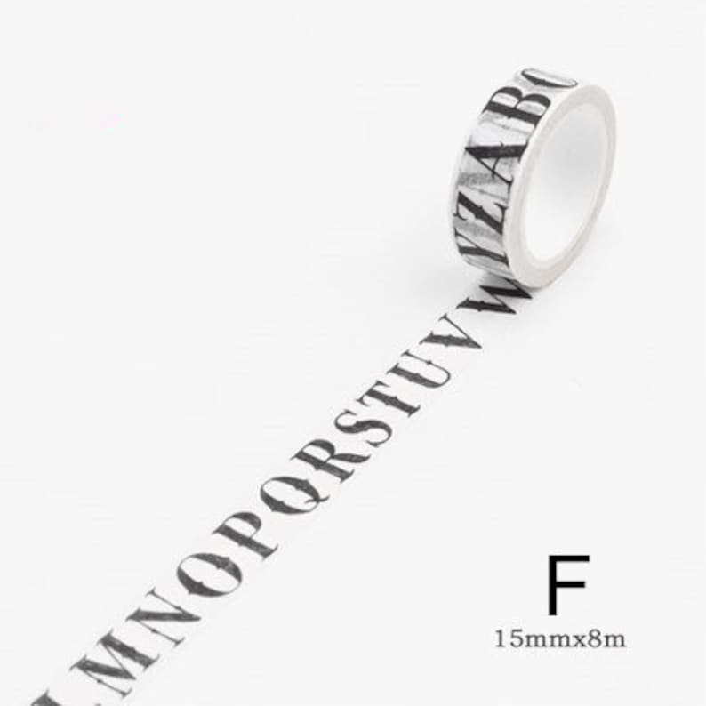 Numbers Tape Alphabet Tape Handwritten Washi Tape Words | Etsy