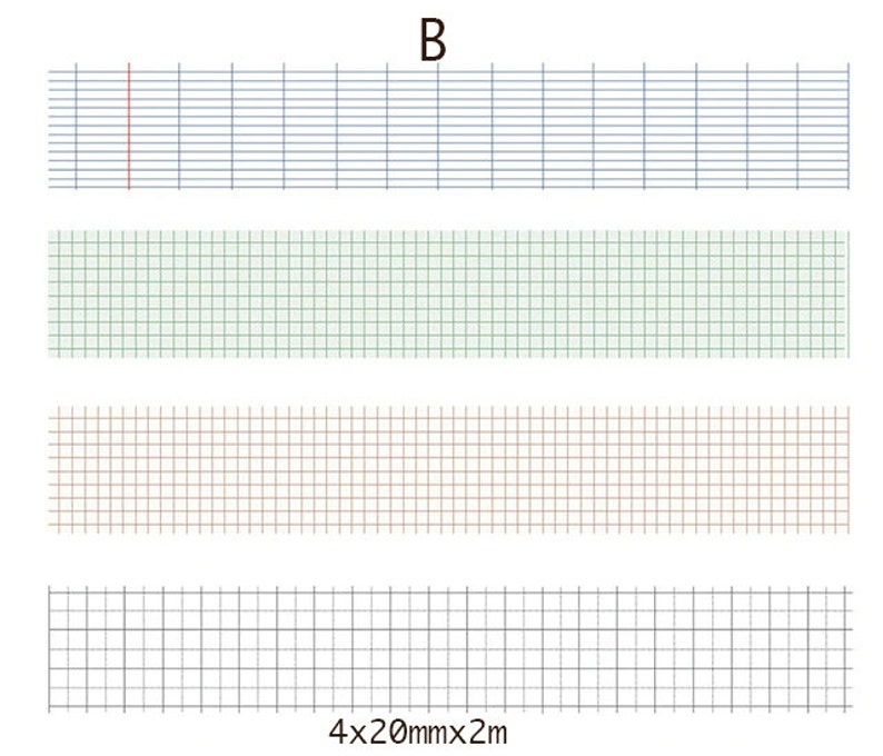 Washi Tape Set Plaid Grid Washi Set of 4 Rolls Blue Pink - Etsy