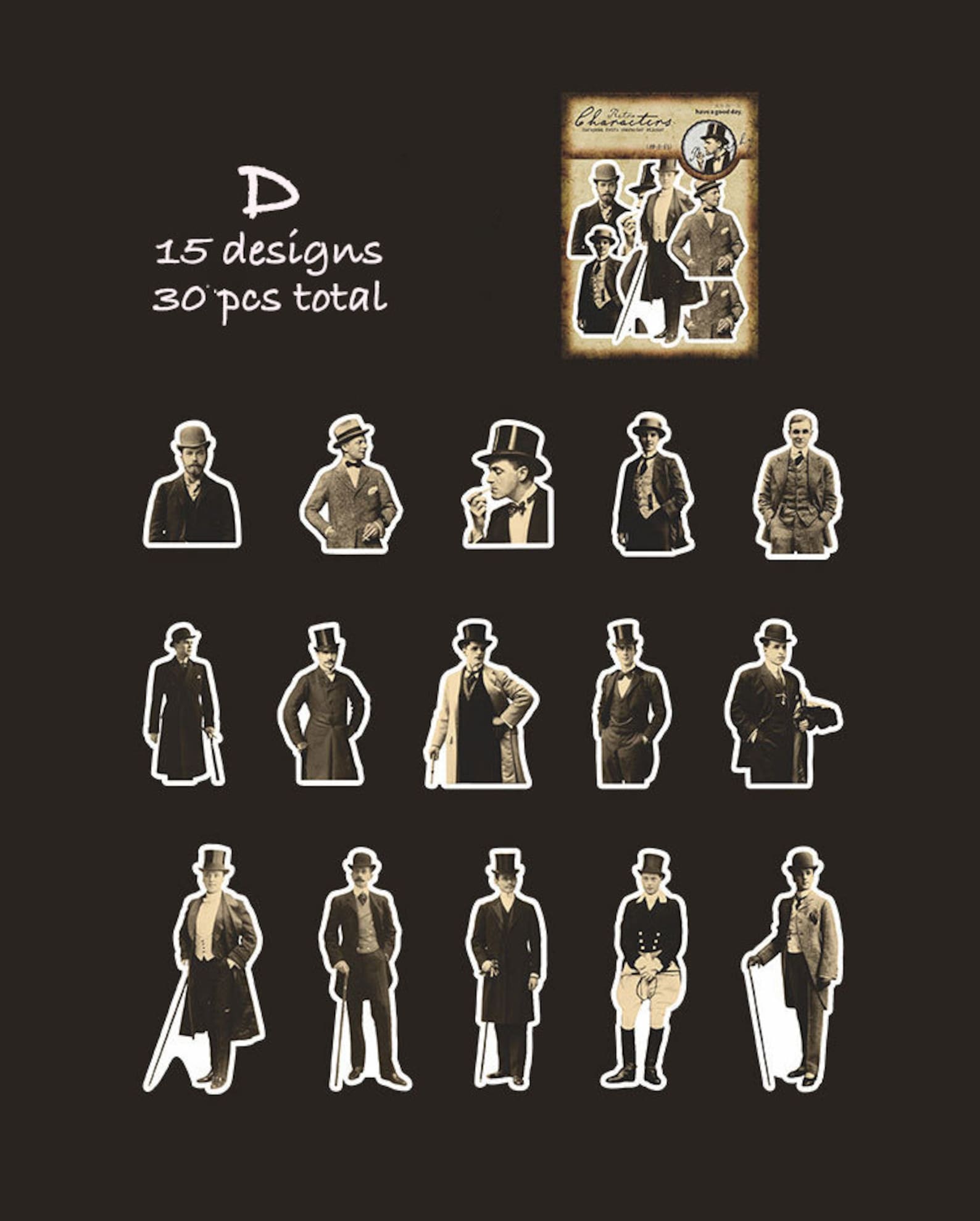 Old Photo Sticker Vintage People Retro People Sticker - Etsy