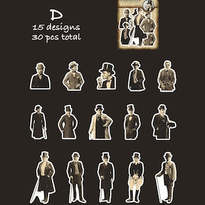 Old Photo Sticker, Vintage People, Retro People Sticker, Shabby Chic ...