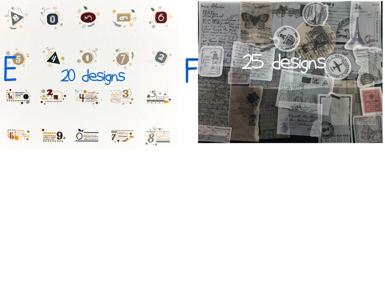 Movie Ticket Sticker Vellum Sticker Notes Sticker Numbers | Etsy