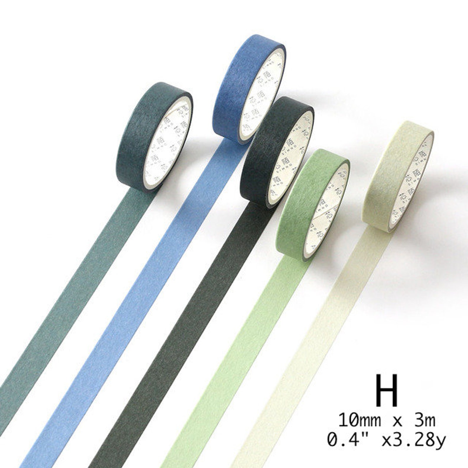 Solid Color Washi Tape Set: Basic Scrapbooking Tape, 5 Rolls - Etsy