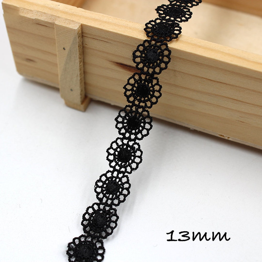 White Guipure Lace Trim Black Guipure Embroidery Black Lace - Etsy