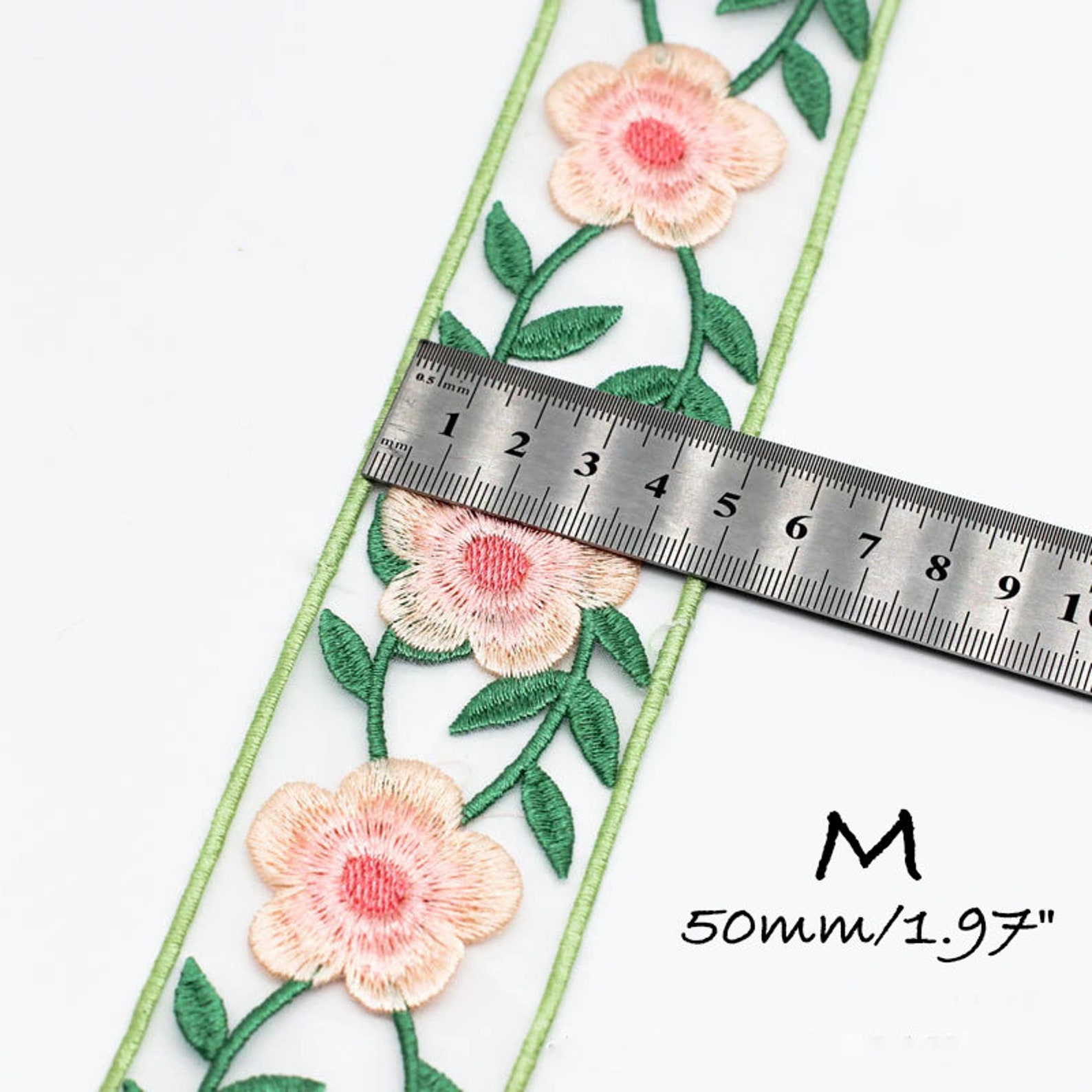 Embroidery Wide Lace Ribbon Trim Shabby Chic Floral - Etsy