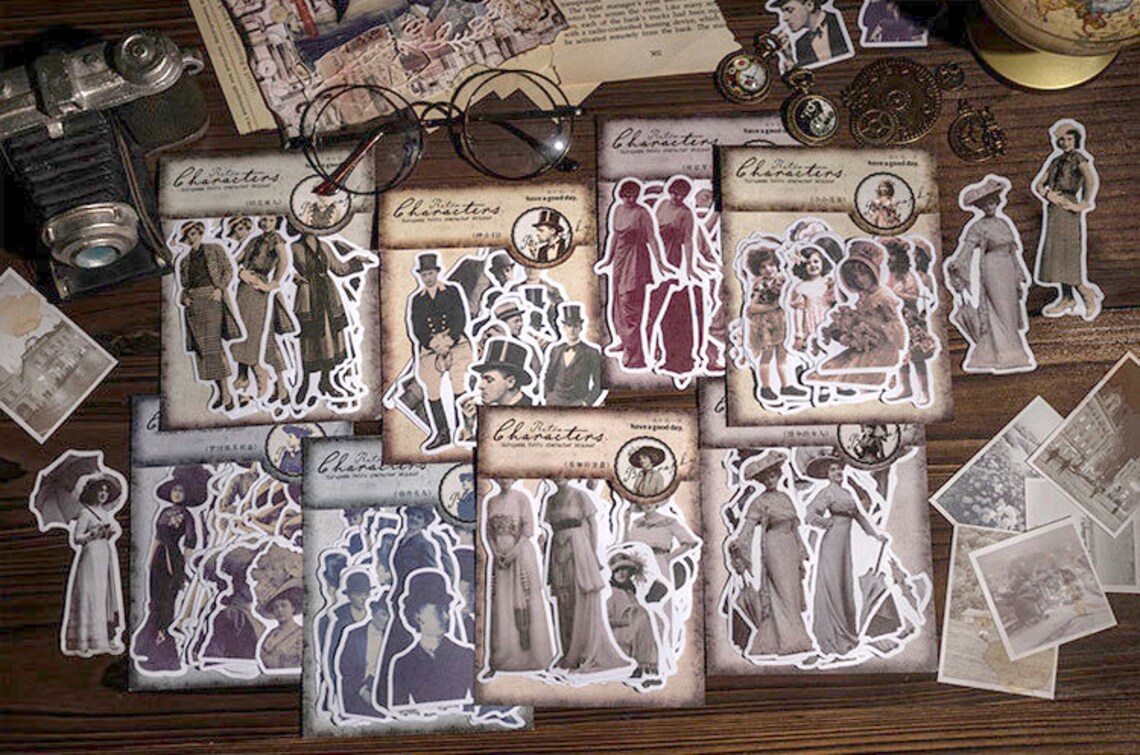Old Photo Sticker Vintage People Retro People Sticker - Etsy