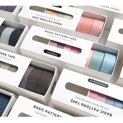 Set of 8 Washi Tape Color Shades Set and Graph Junk Journal - Etsy