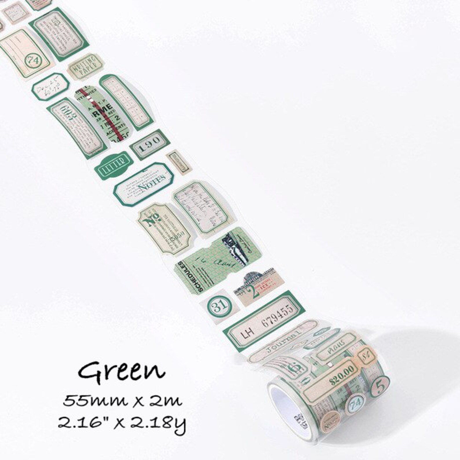 Label Stickers in a Roll, PET Label Tape, Junk Journal, Scrapbooking ...