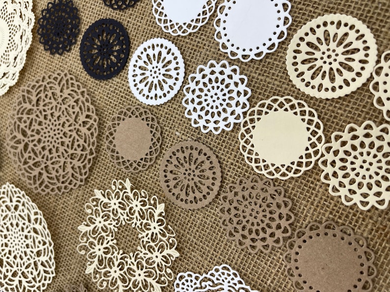 Handmade Die Cut Pieces, Doilies, Tags for Junk Journal, Scrapbooking ...