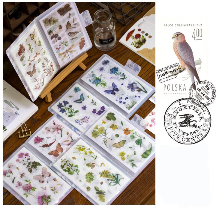 Sticker Collection Sheets in a Booklet Botanical Sticker | Etsy