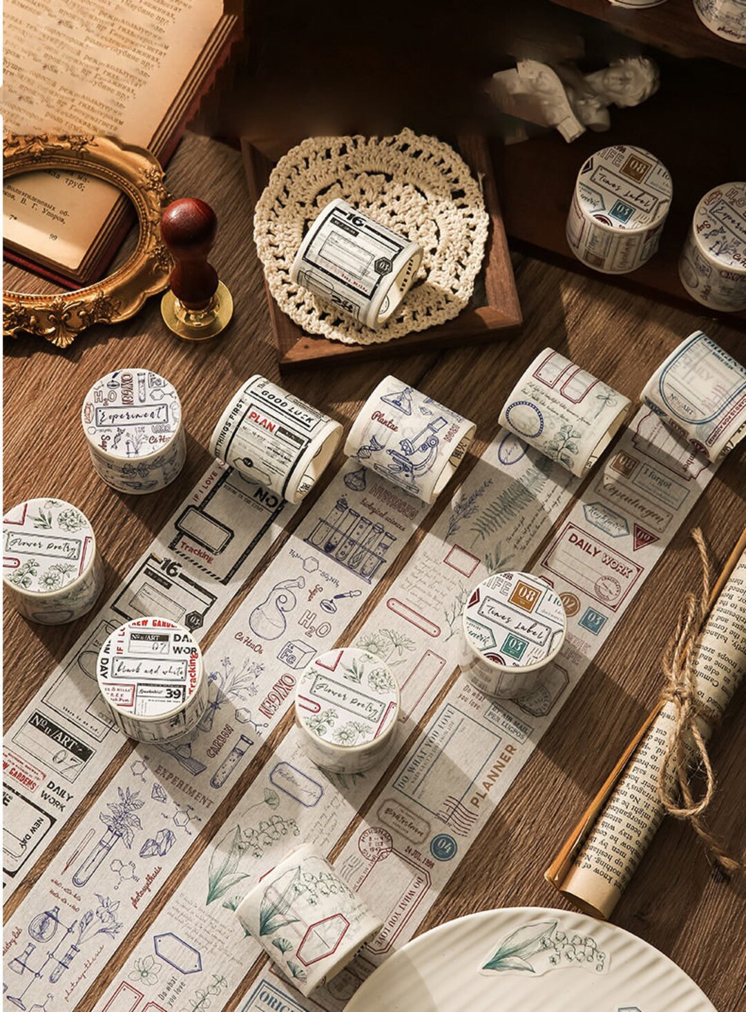 Washi Tape Collage With Flowers Botanical Laboratory - Etsy