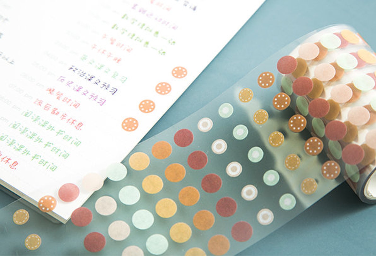 Dot Tape Circle Sticker in a Tape Planner Sticker Junk - Etsy