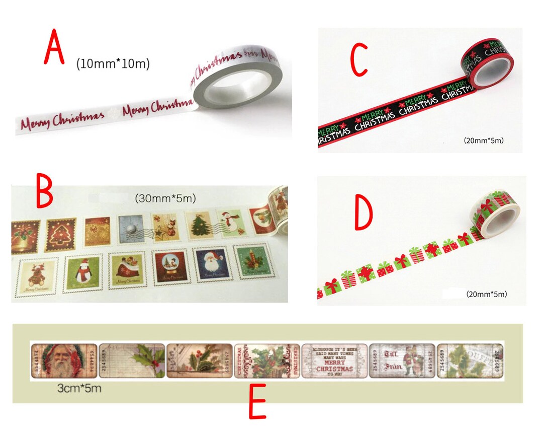Washi Tape, Christmas Gift, Merry Christmas, Christmas Stamps ...