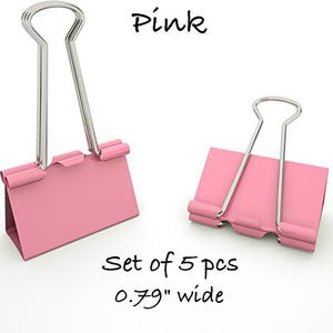 Binder Clips-planner Clips-rose Gold-green-blue-lavender-pink ...