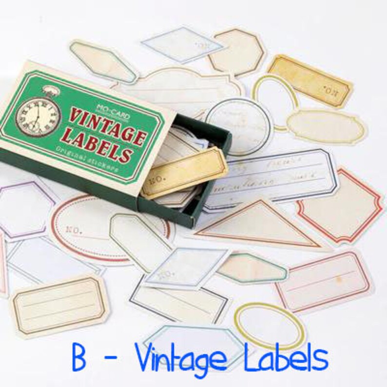 Paper Sticker Vintage Labels Sticker Old Ads Stickers Tag - Etsy