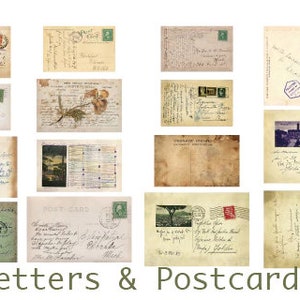 Old Letter Sticker, Old Receipts Sticker,s Vintage Tag Sticker, Shabby ...