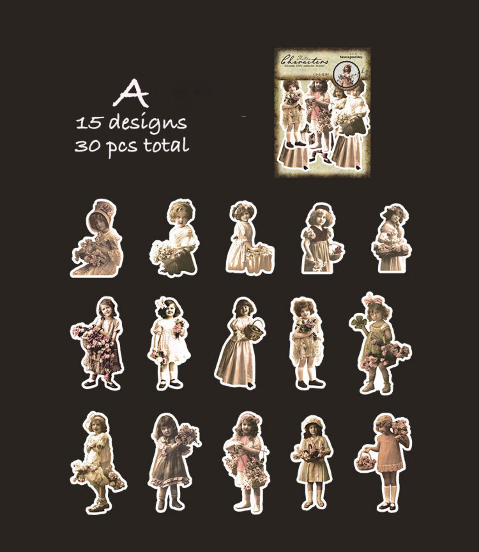 Old Photo Sticker Vintage People Retro People Sticker - Etsy