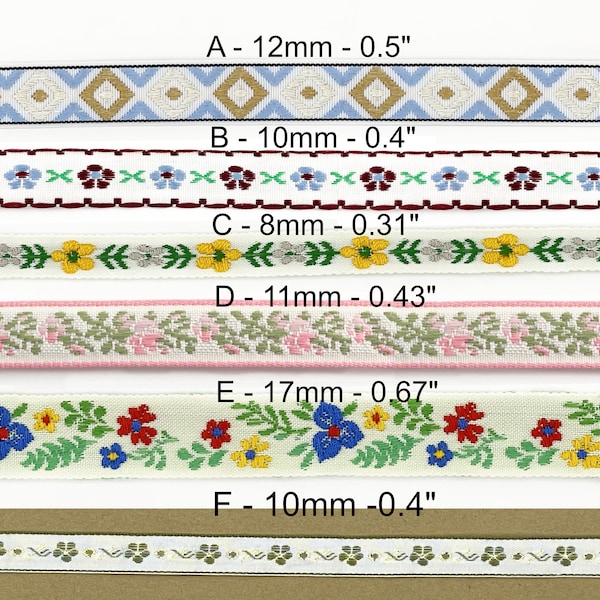 Embroidered Ribbon - Etsy