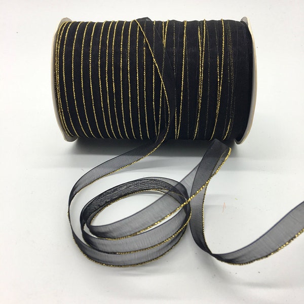 Gold Edge Ribbon - Etsy