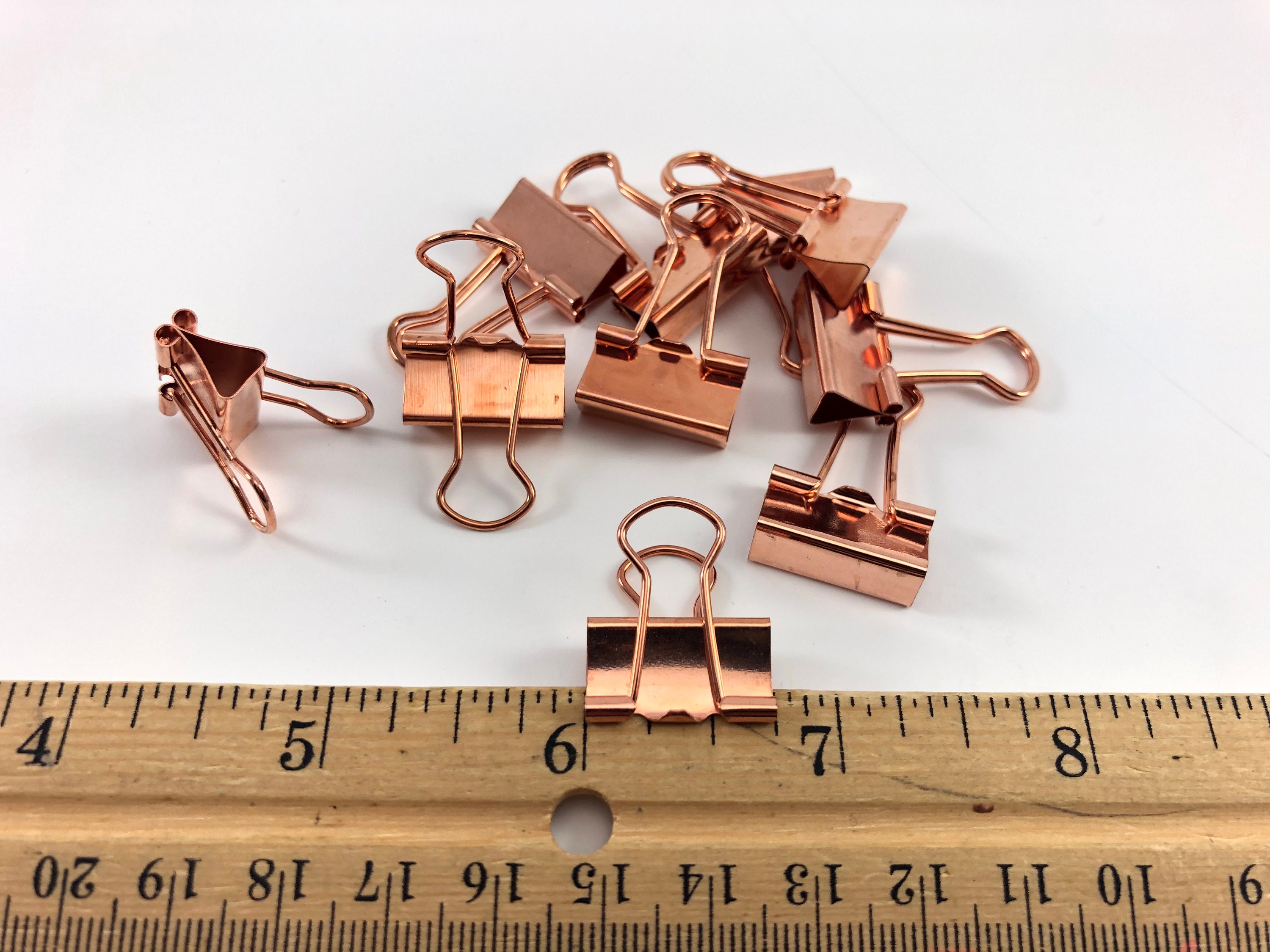 Binder Clips-Planner Clips-Rose Gold-Green-Blue-Lavender-Pink | Etsy