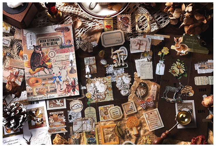 PET Sticker Collection 20 Sheets in a Booklet Botanical - Etsy