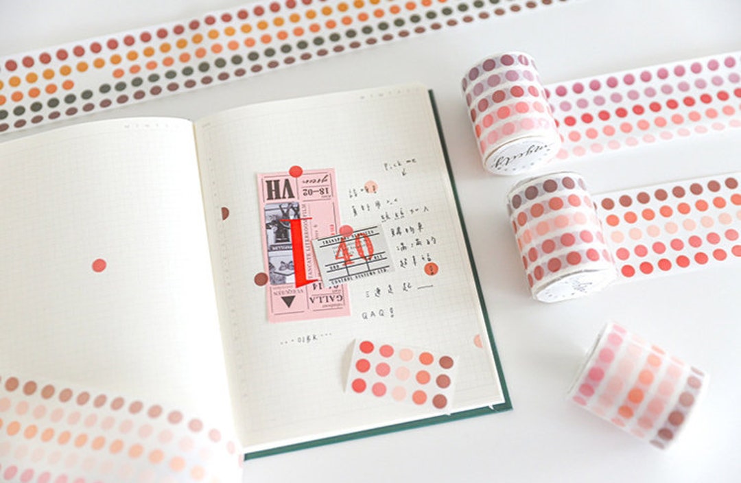 Dot and Squares Tape, Check Box Sticker in a Tape Tape, Planner Sticker ...