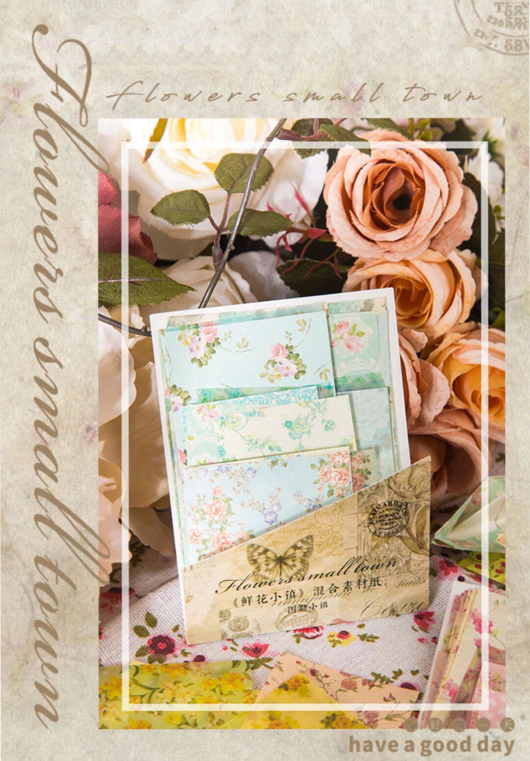 Shabby Chic Vellum Paper Notes Kit: Junk Journal, Scrapbooking (30pcs ...