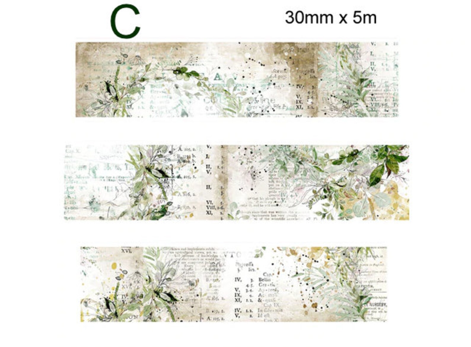 Collage Washi Tape Foliage Collage Tape Lighthouse Washi | Etsy