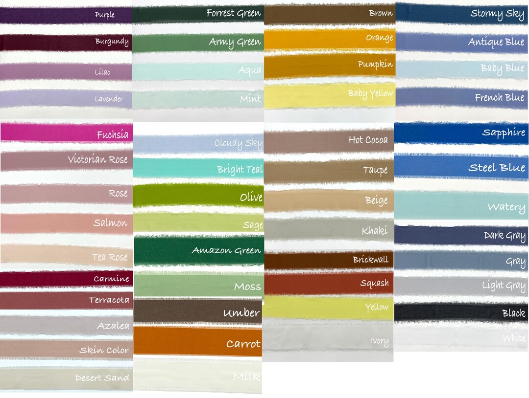 Chiffon Silk-like Frayed Edges Delicate Soft Ribbon, Elegant Decor ...