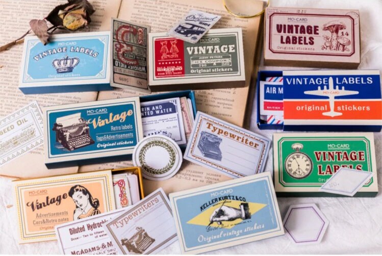 Paper Sticker Vintage Labels Sticker Old Ads Stickers Tag - Etsy