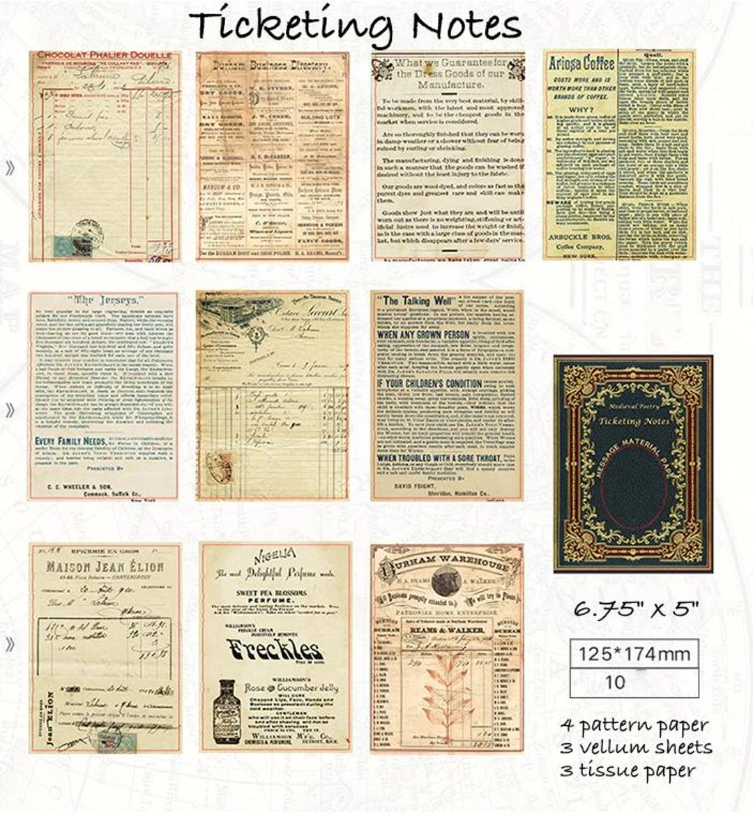 Old Map Paper: Vellum, Tissue & Pattern Sheets for Scrapbooking - Etsy