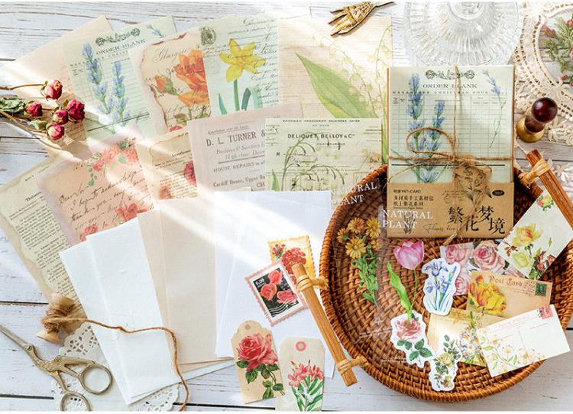 Paper Ephemera Collection Paper Pattern and Textured Paper - Etsy