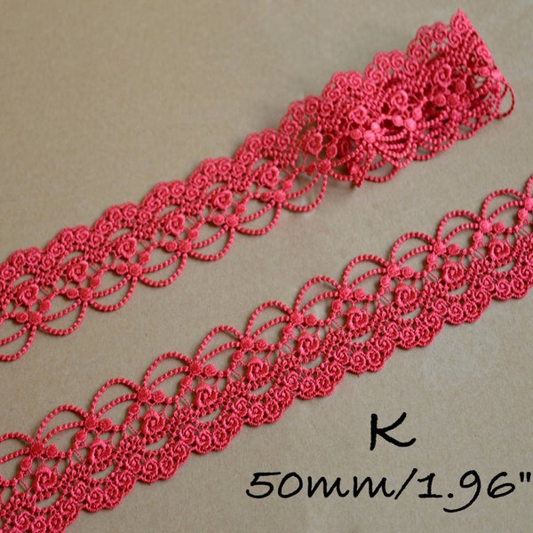 Red Lace Ribbon - Etsy