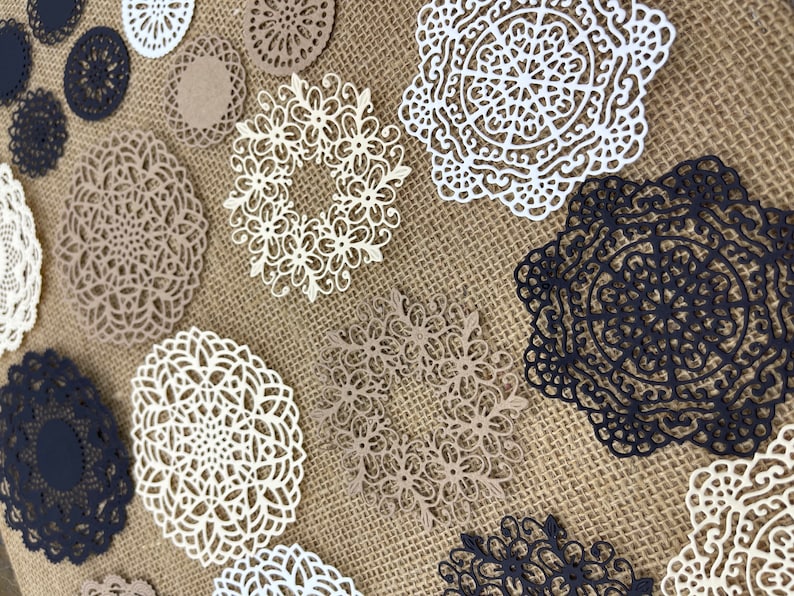 Handmade Die Cut Pieces, Doilies, Tags for Junk Journal, Scrapbooking ...