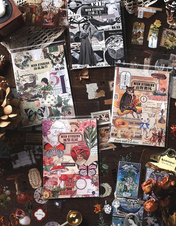 PET Sticker Collection 20 Sheets in a Booklet Botanical - Etsy