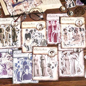 Old Photo Sticker, Vintage People, Retro People Sticker, Shabby Chic ...