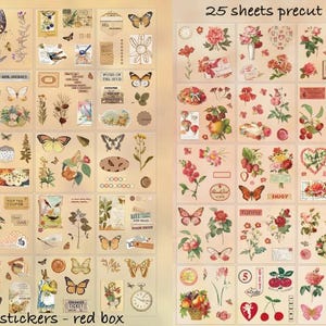 PET Sticker Collection 100 Sheets in a Box All Pre-cut Stickers ...