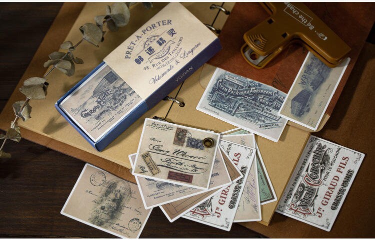 60 pcs Vintage Label Sticker Bingo Card Sticker Ticket | Etsy