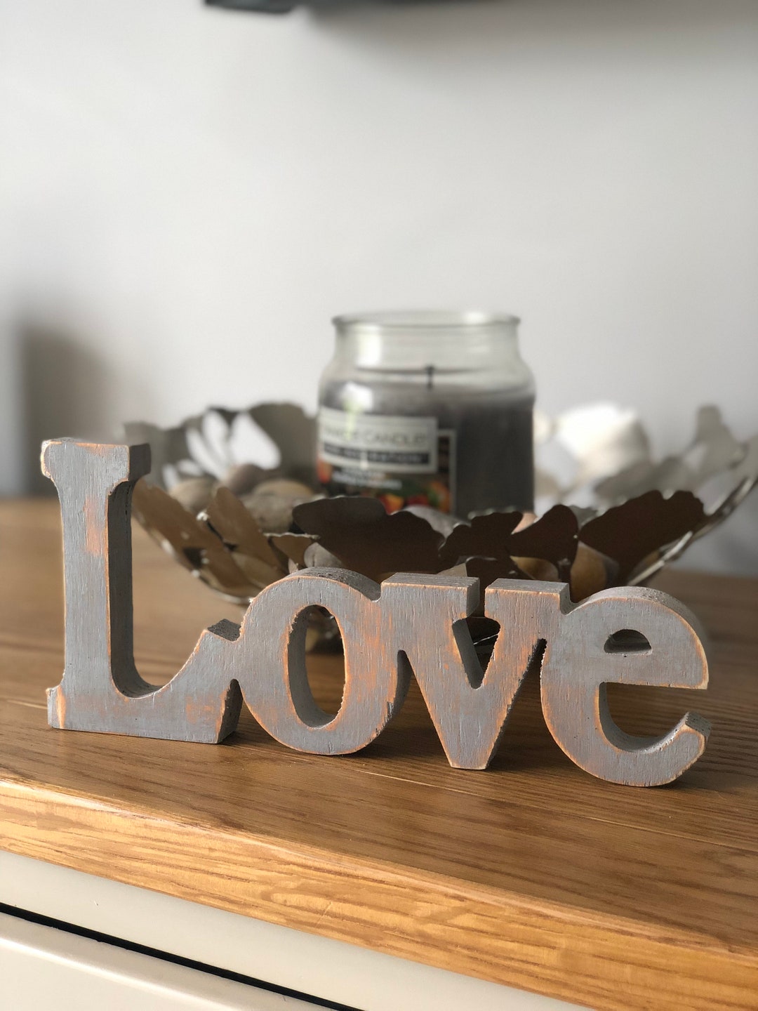 Wooden Hand Painted Love Sign - Etsy