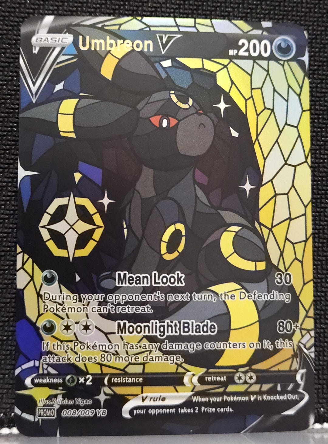 Pokemon Custom Glass Style Umbreon Custom DIY Holo Card - Etsy