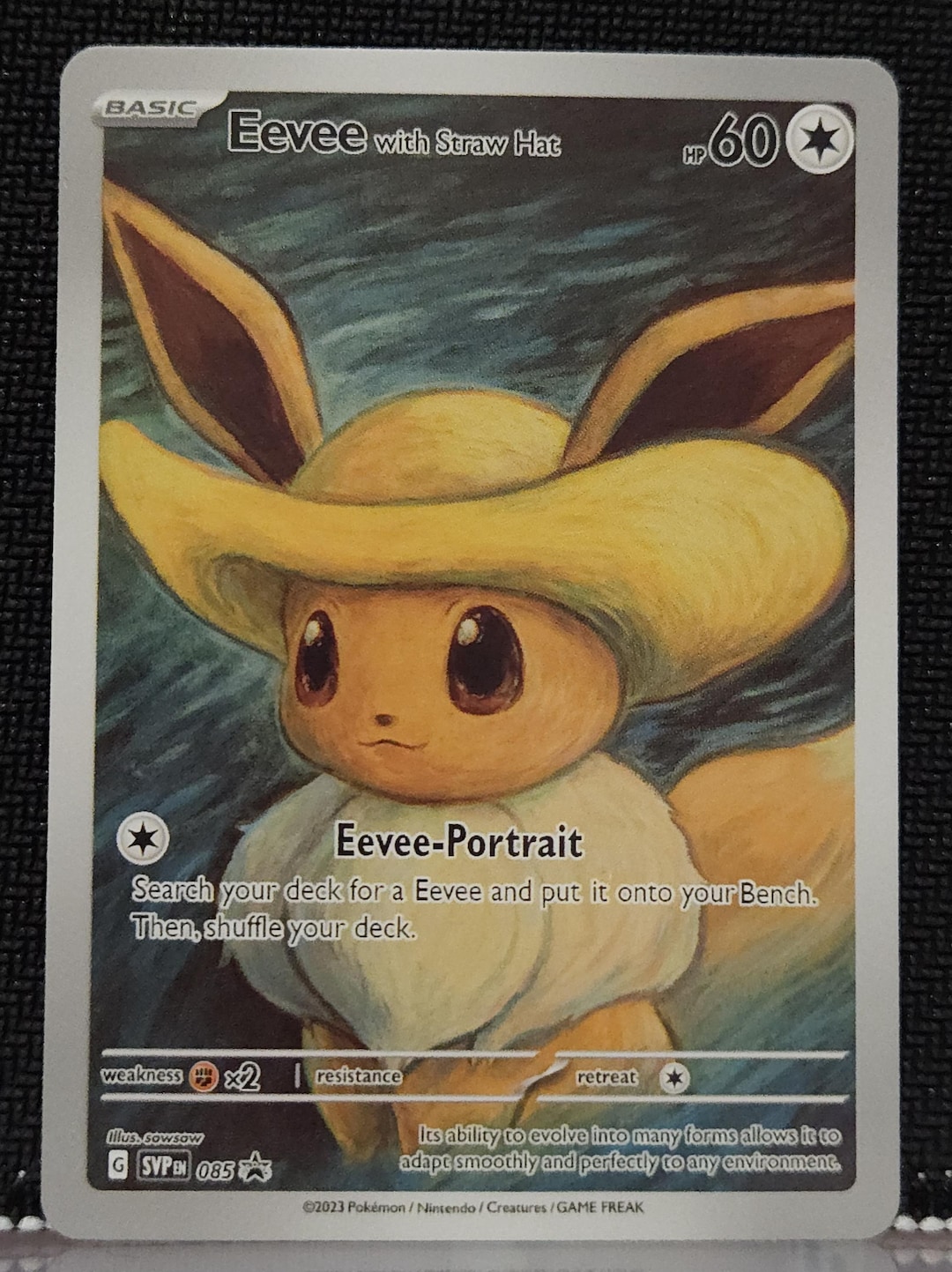 Pokemon Custom DIY Eevee With Grey Felt Hat Card - Etsy
