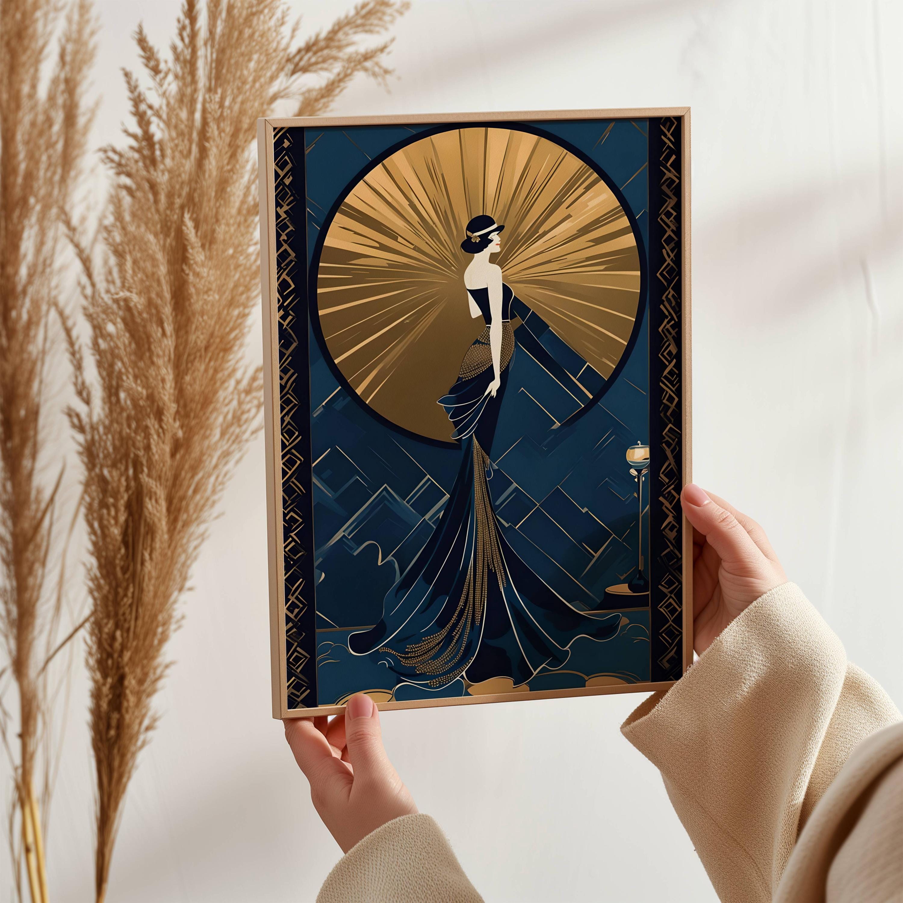 Art Deco Flapper Girl Poster: 1920s Style Print - Etsy