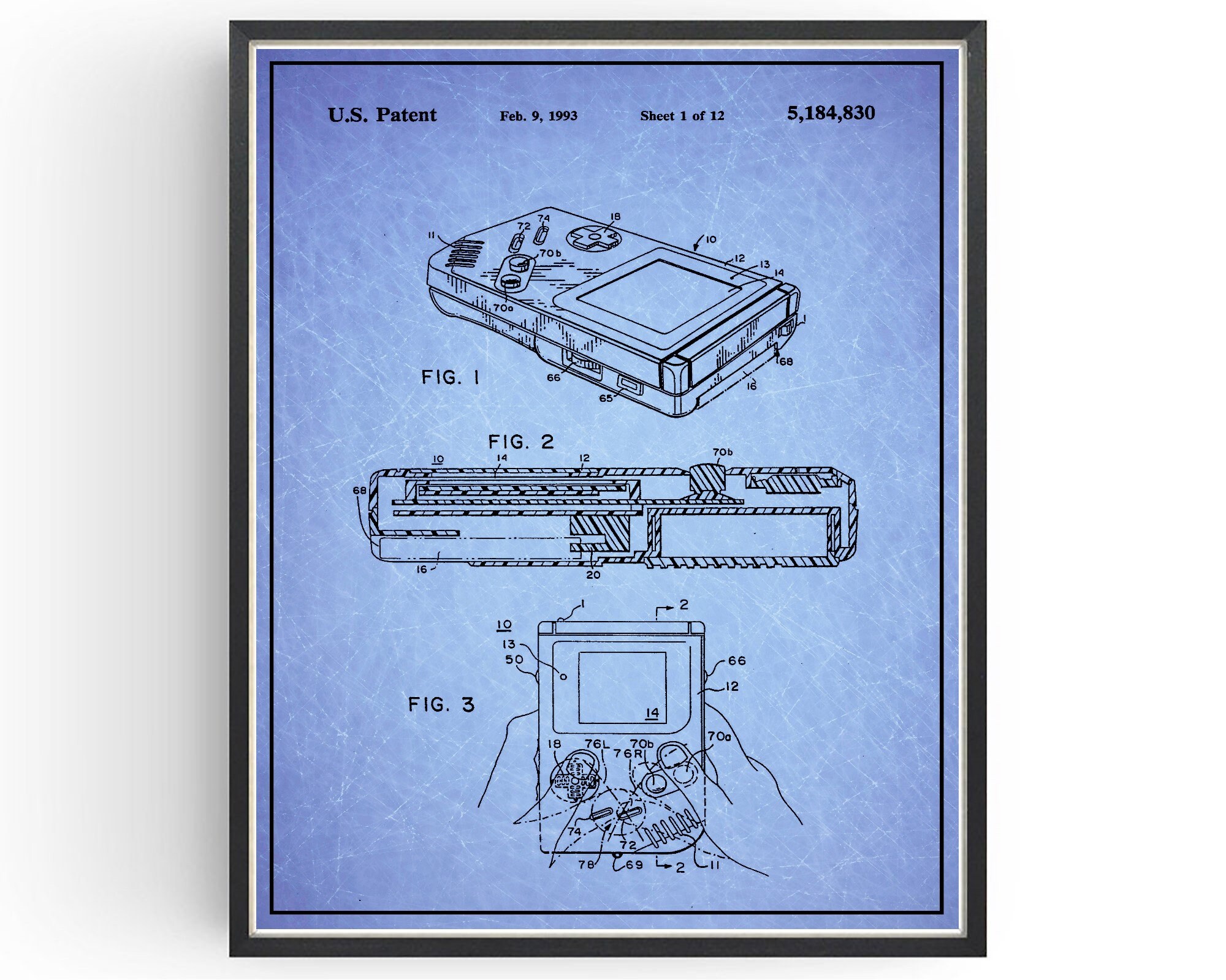 Nintendo Gameboy Patent Print Blueprint Console Game Design - Etsy