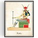 Egyptian God Hathor Poster Hieroglyphs Art Gothic Steampunk Vintage ...