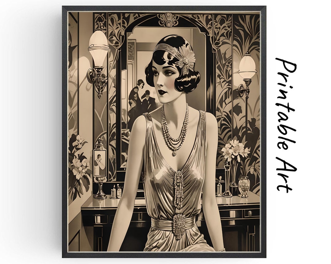 Vintage Style Dressing Room Poster 20s Style Wall Art Gift, Ladies ...