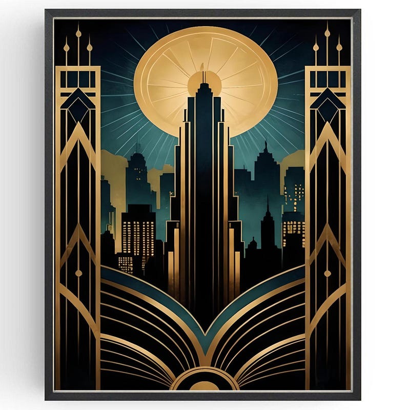 Art Deco Wall Decor - Etsy